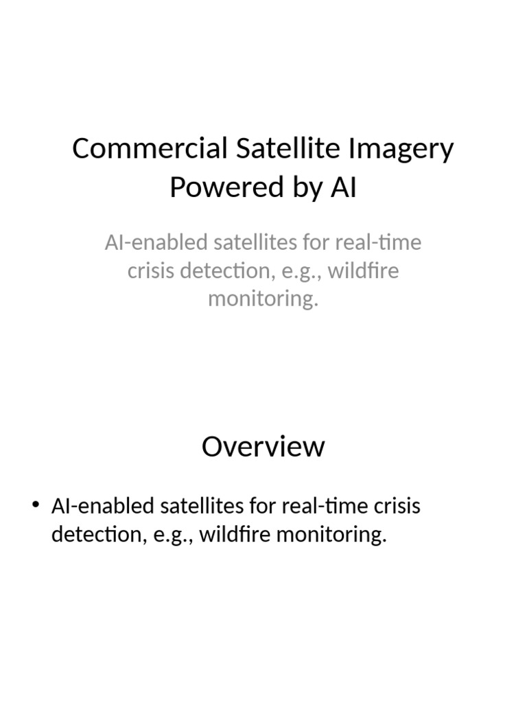 Commercial Satellite Imagery Powered by AI | PDF