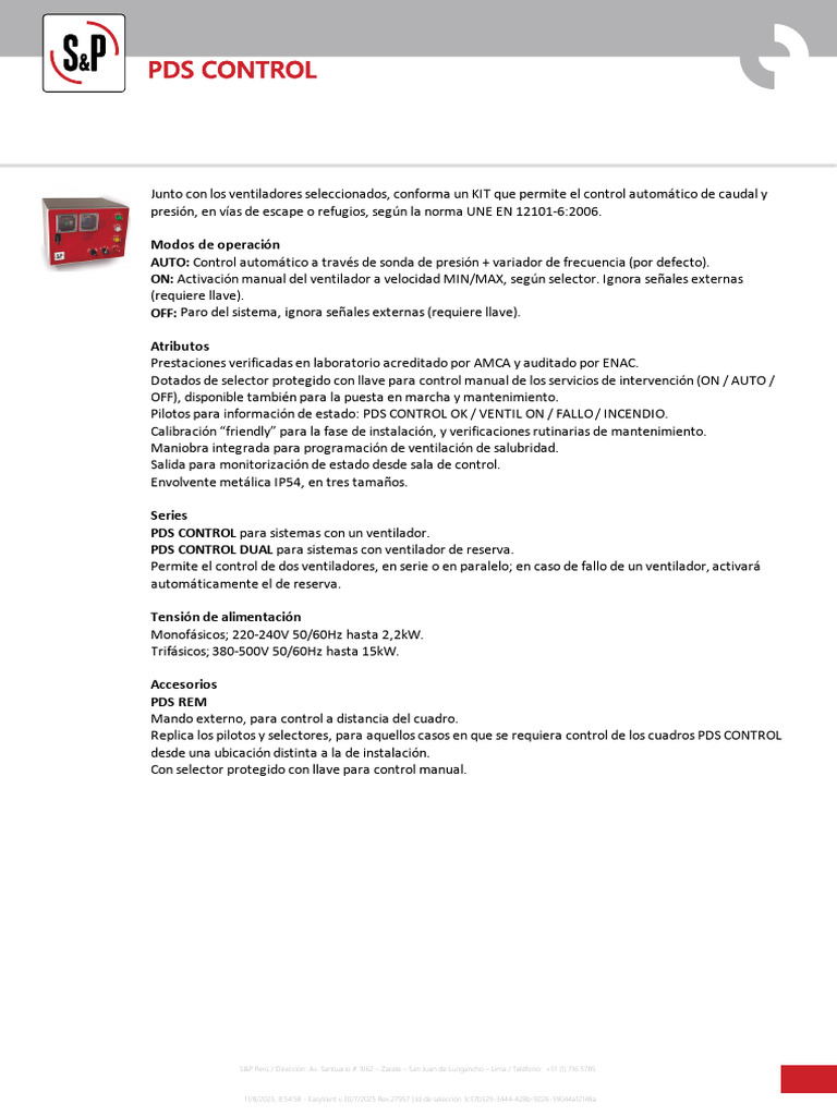Pds Control: Modos de Operación Auto: ON: Off: Atributos | PDF