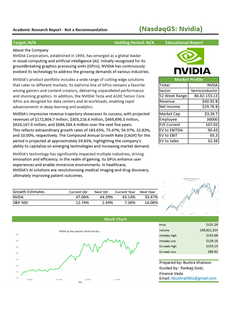 Nvidia Equity Research Report | PDF | Expense | Graphics Processing Unit