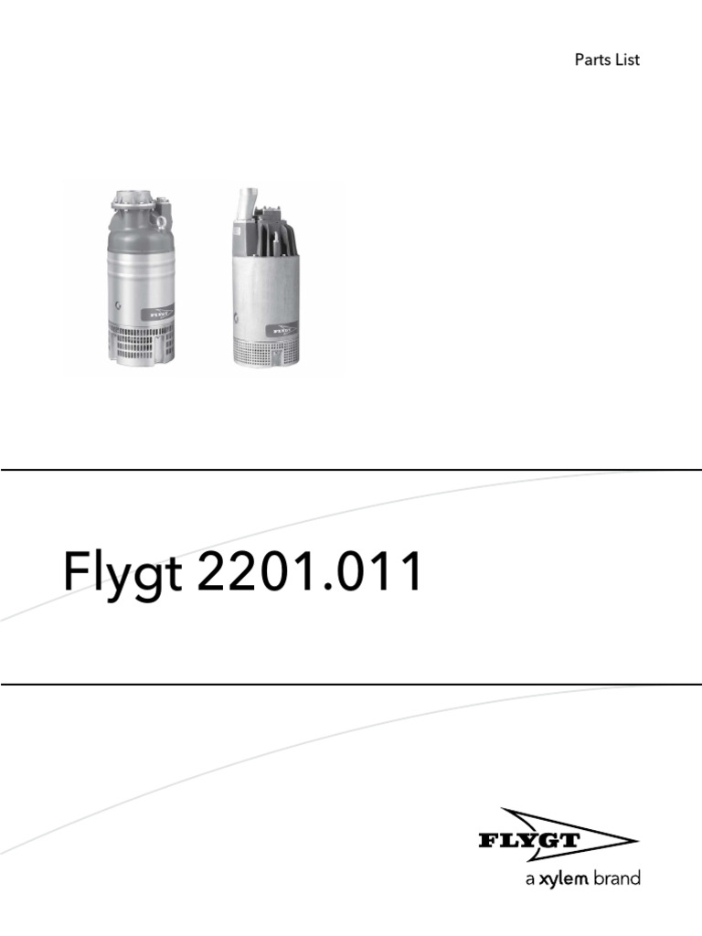 Parts List - 2201.011 Flygt 58 HP | PDF | Screw