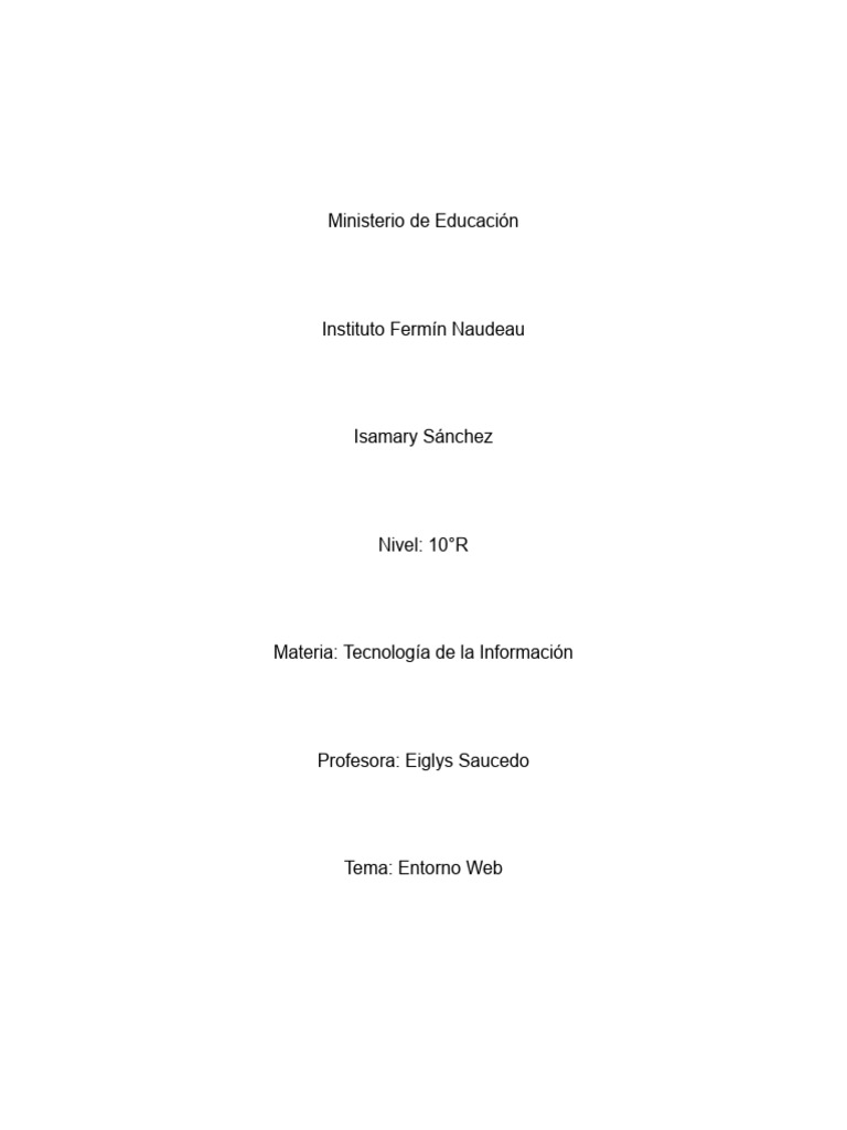 Entorno Web | PDF