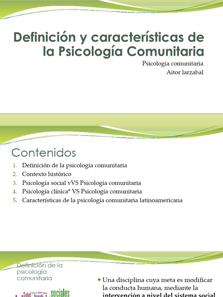 Psicología Comunitari | PDF | Sicología | Comunidad