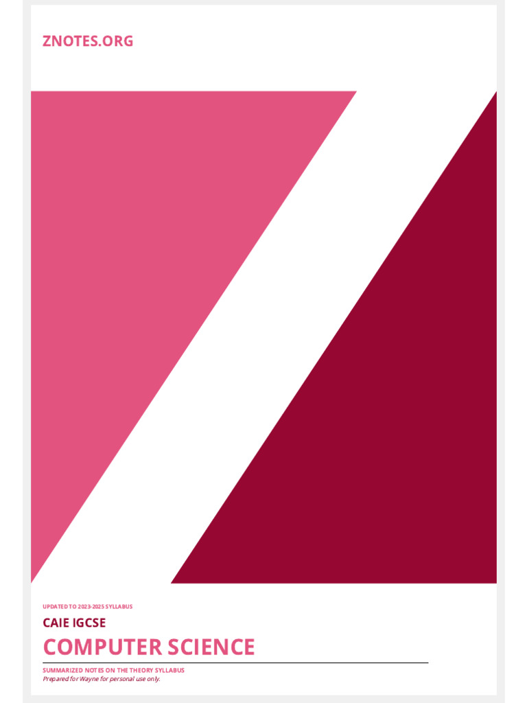 CAIE IGCSE Computer Science Practical | PDF | Computer Program | Programming