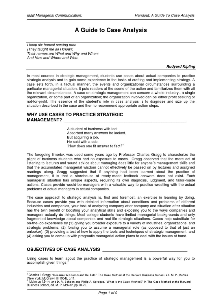 A Guide To Case Analysis | Download Free PDF | Equity (Finance) | Dividend