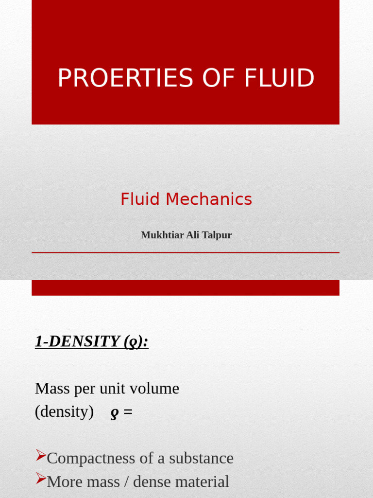 2 - Properties of Fluid | PDF