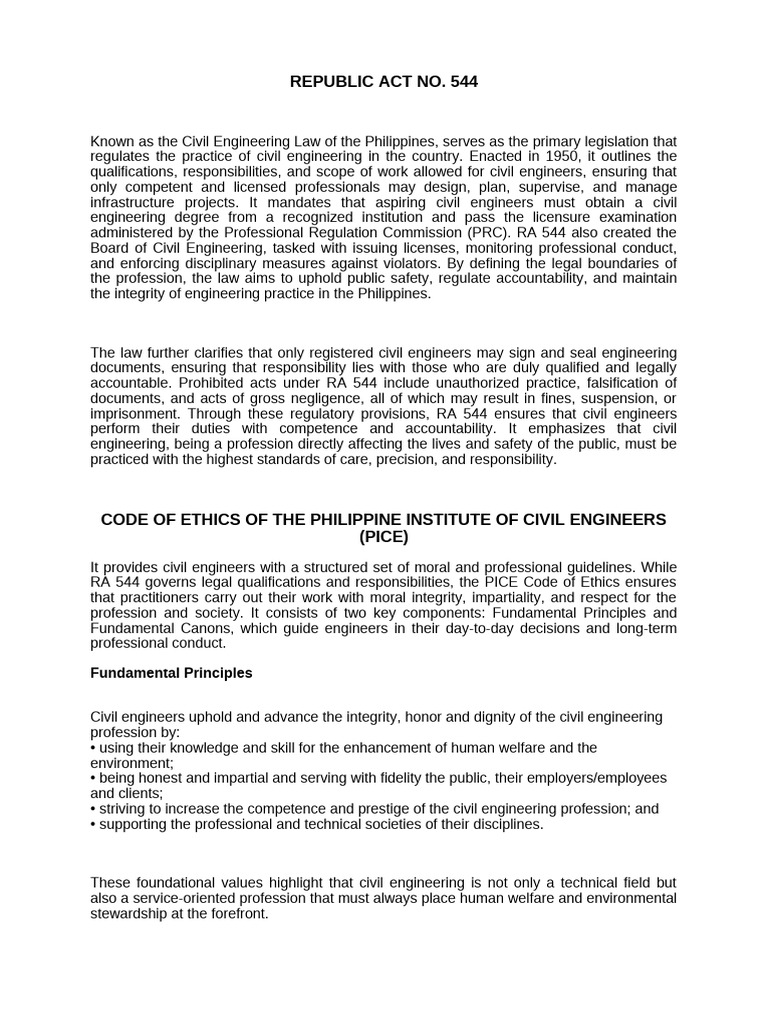 Civil Engineering Law and Ethics in PH | PDF | Civil Engineering ...