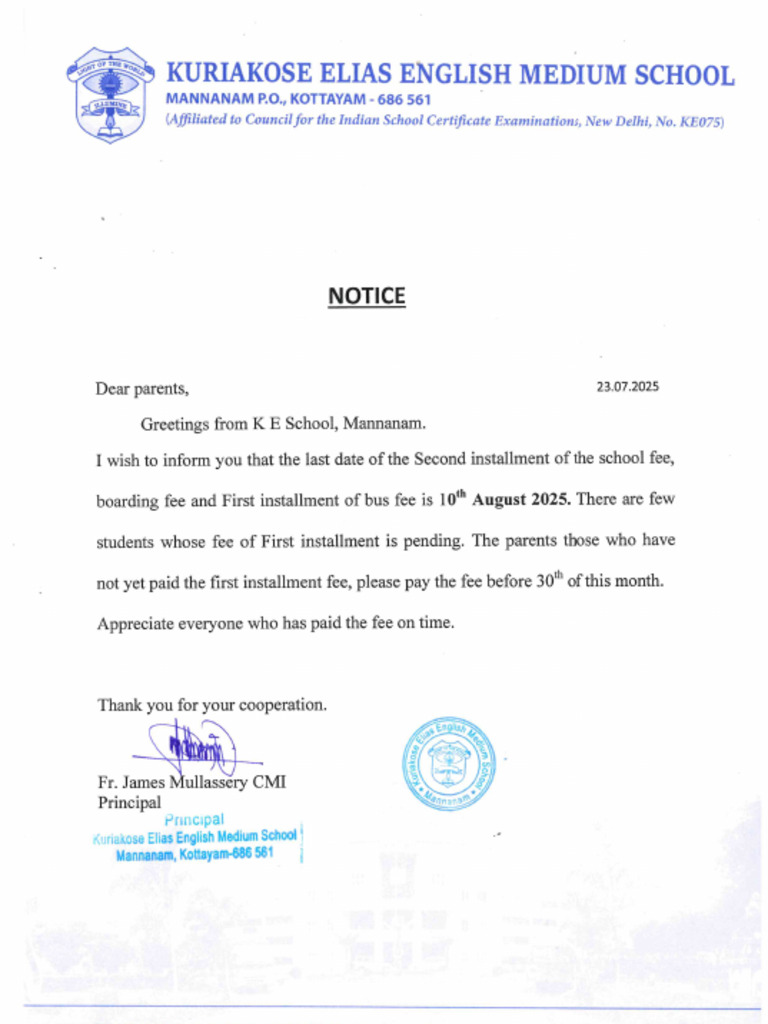 Fee - Notice | PDF
