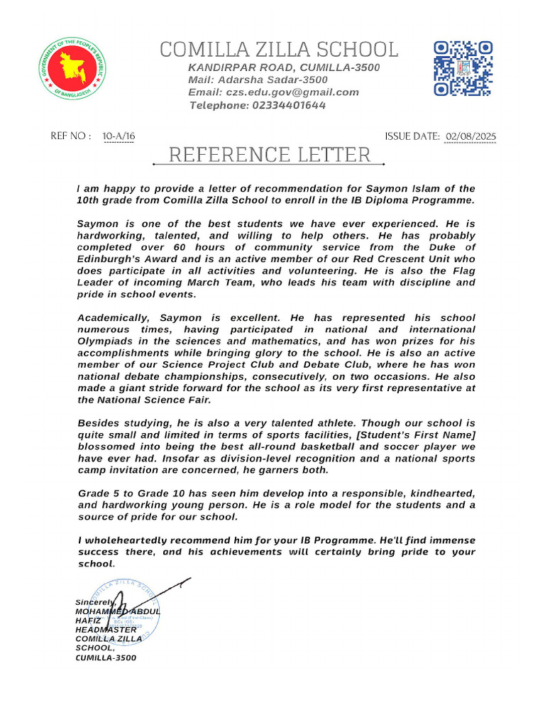 Reference Letter | PDF