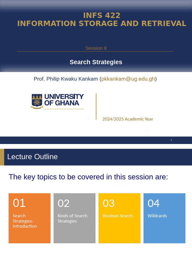 Lecture 9 - Search Strategies. | PDF | Information Retrieval | Computing