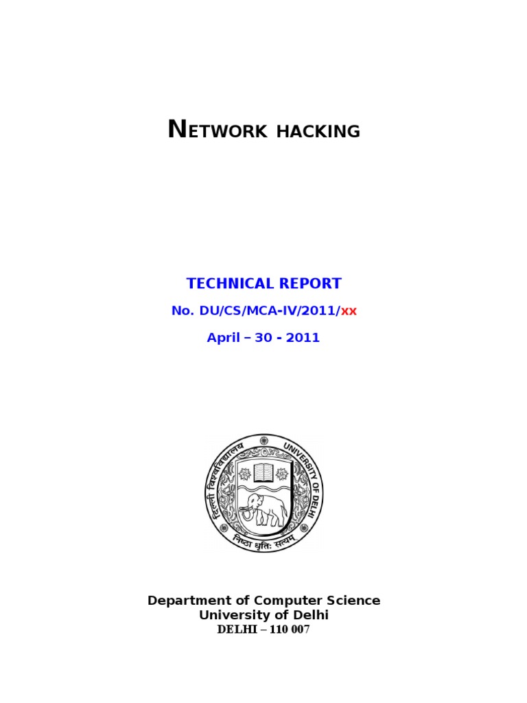 Network Hacking Project Report MCA-402 | PDF | Port (Computer ...