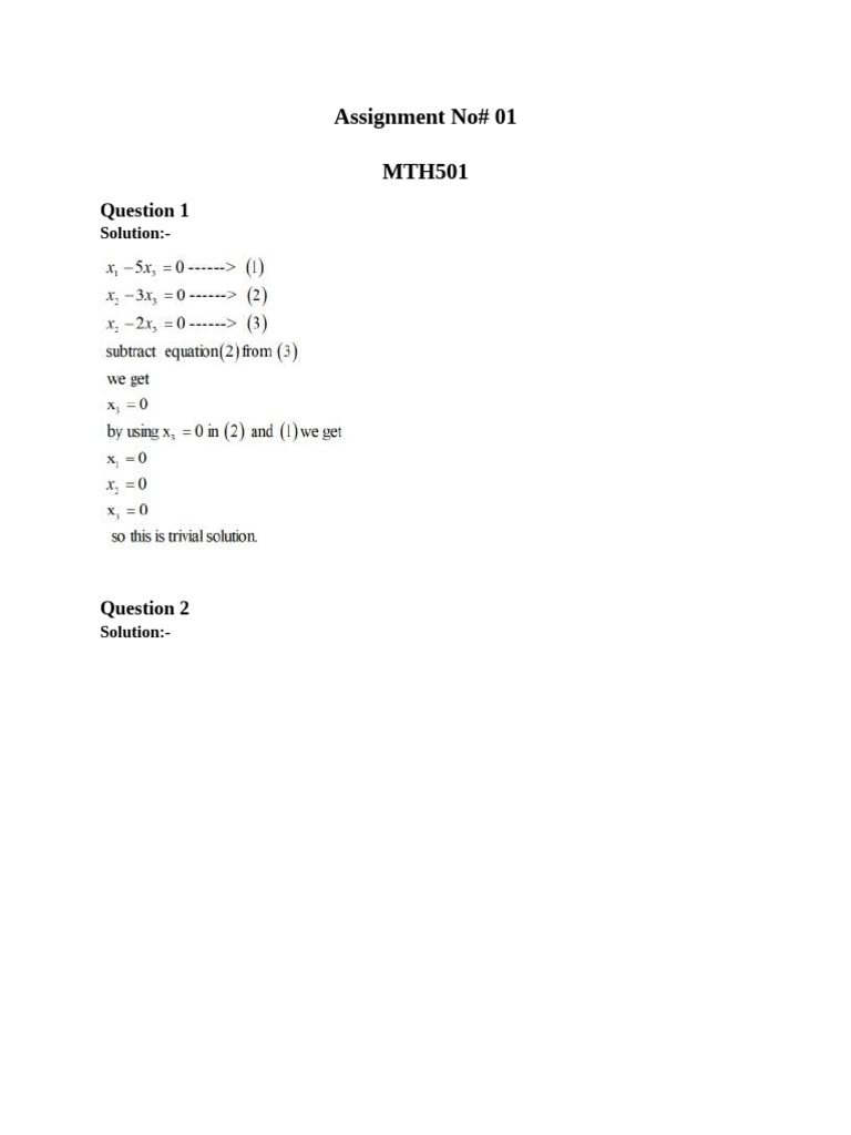 Spring 2025 - MTH501 | PDF