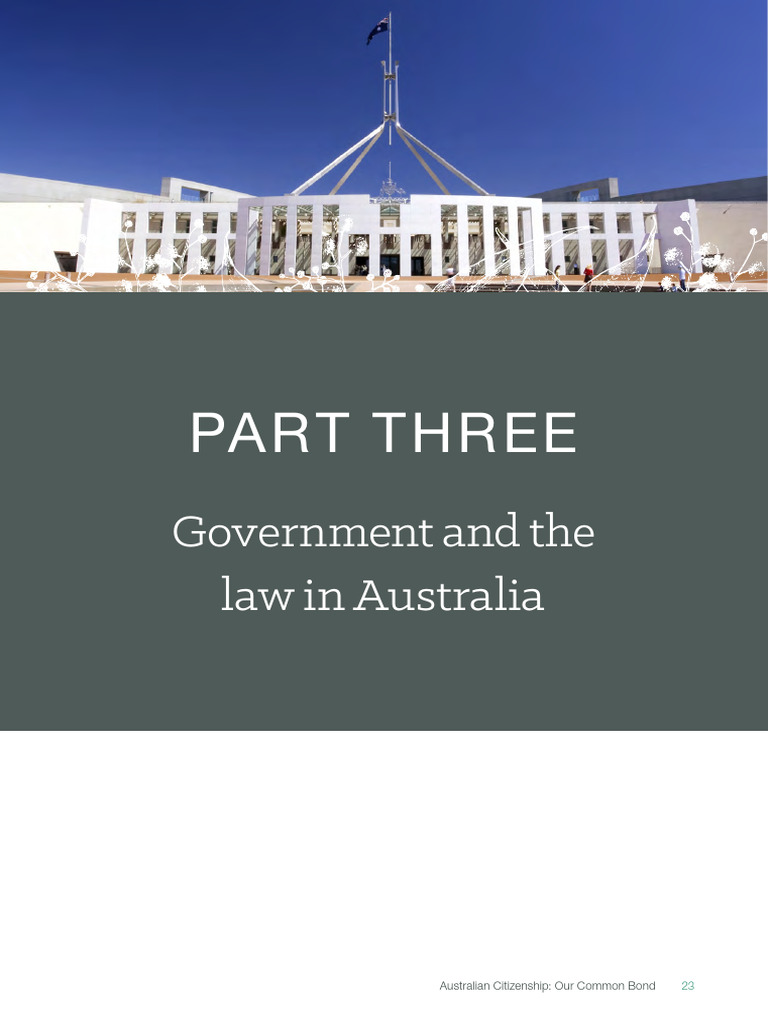 Our Common Bond Part 3 Government and The Law in Australia v4 | PDF ...