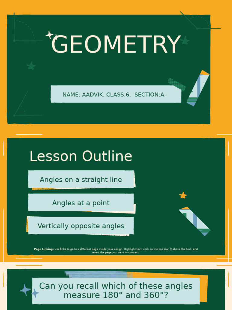 Angles On A Straight Line at A Point and Vertically Opposite Angles ...