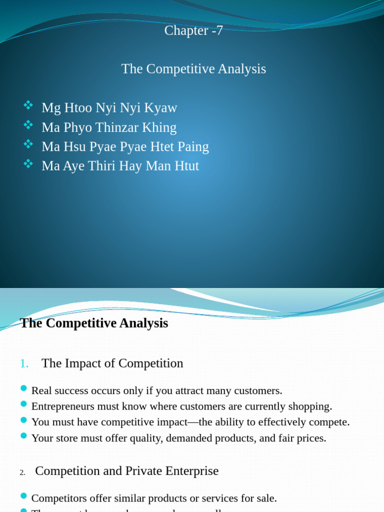 Analyzing Competition in Entrepreneurship | PDF | Competition | Pricing