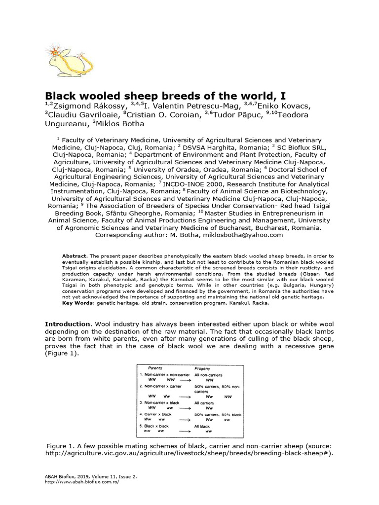Black Wooled Sheep Breeds of The World, I | PDF | Sheep | Biology