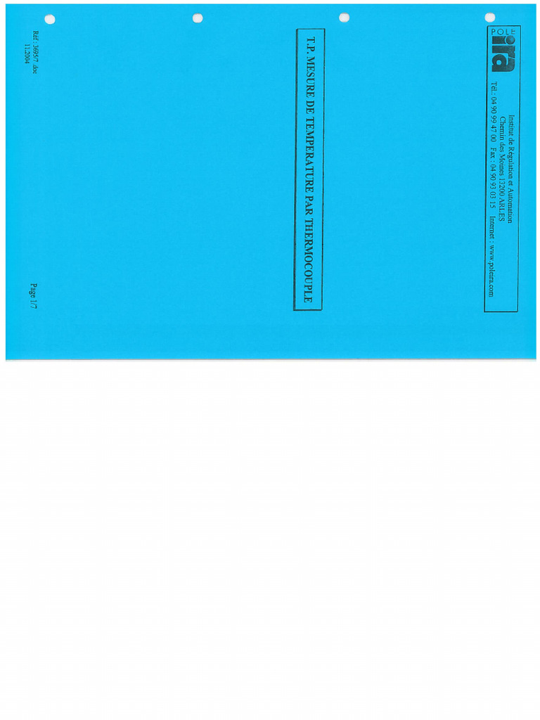 Mesure de Temperature Par Thermocouple | PDF