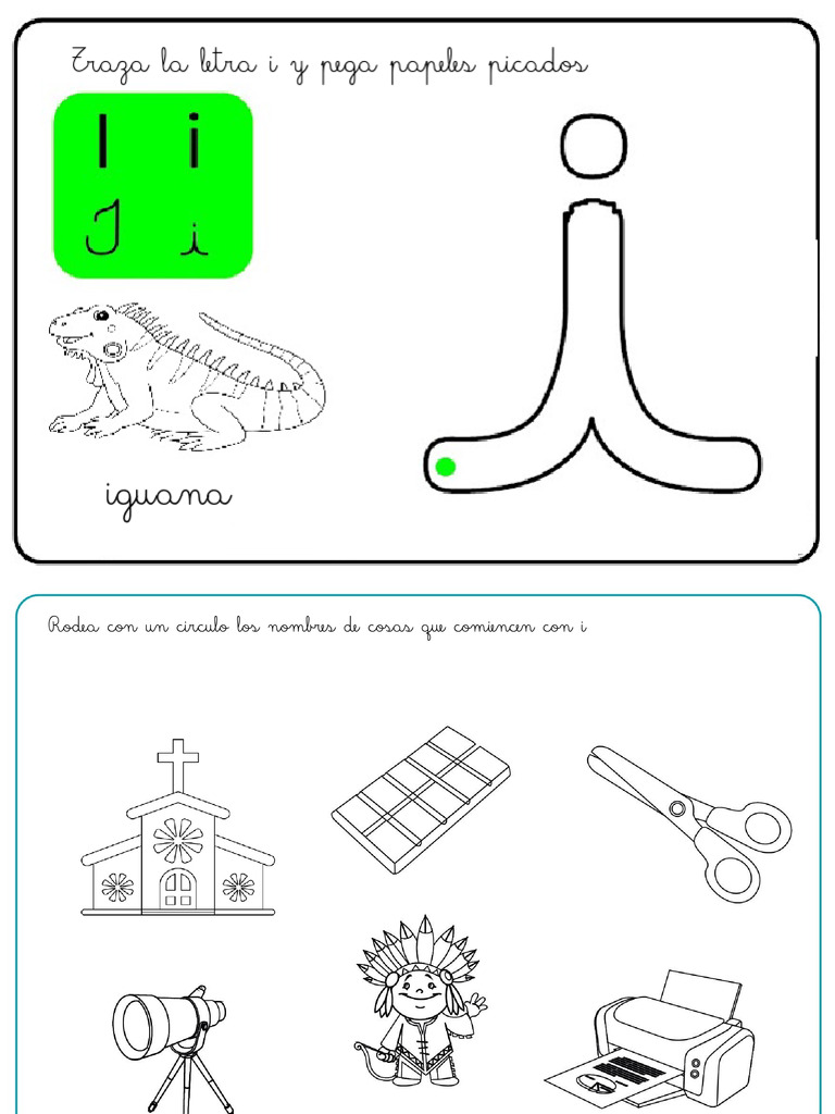 Actividades para la letra i en preescolar | PDF