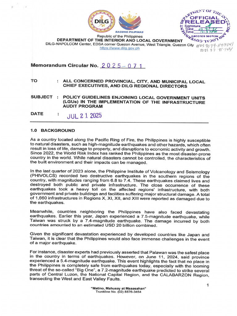 Infra Audit Mddrmo | PDF