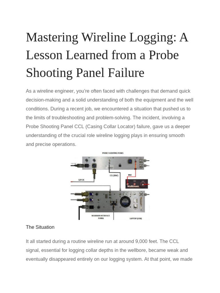 Slip Ring Leak in Wireline Logging | PDF
