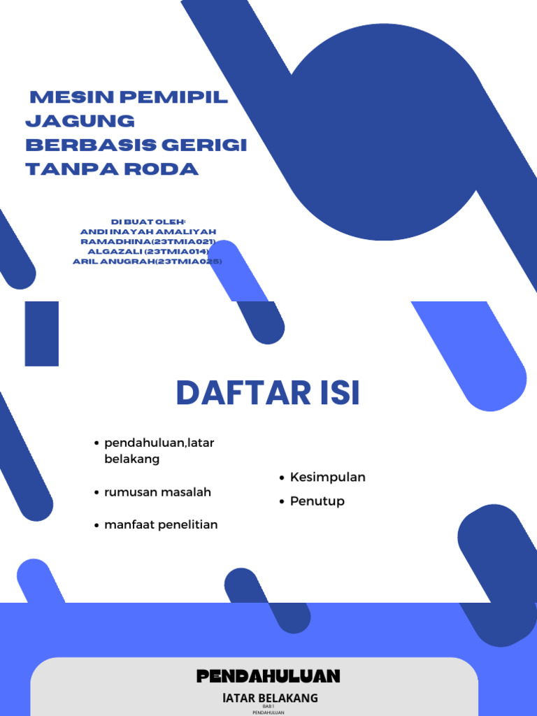 Mesin Pemipil Jagung Gerigi Tanpa Roda | PDF