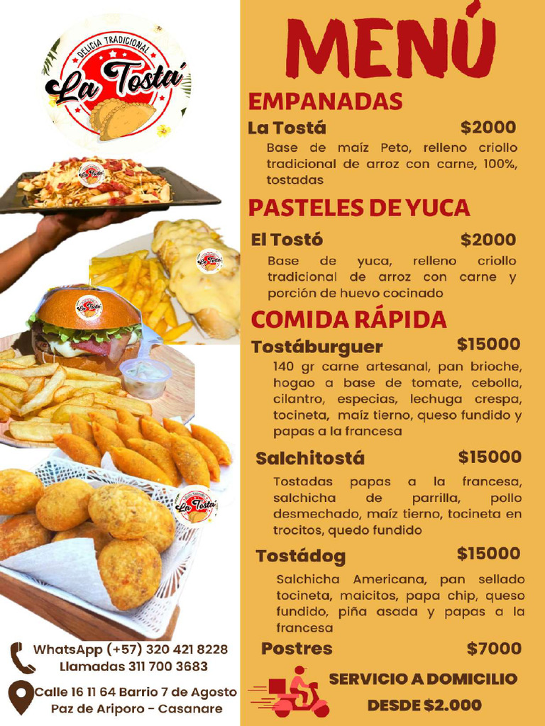 Menú La Tostá | PDF