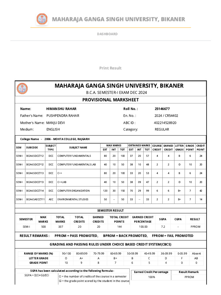 Maharaja Ganga Singh University, Bikaner | PDF | Academia | Students