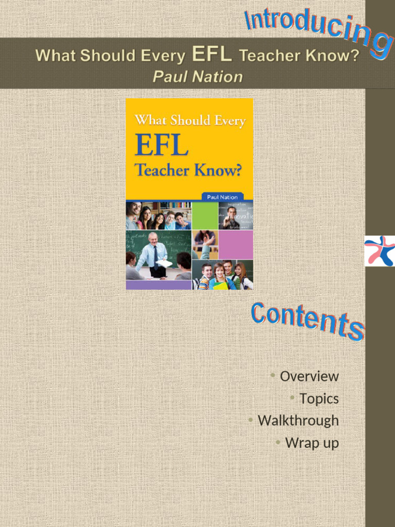 What Should Every EFL Teacher Know ETC | PDF