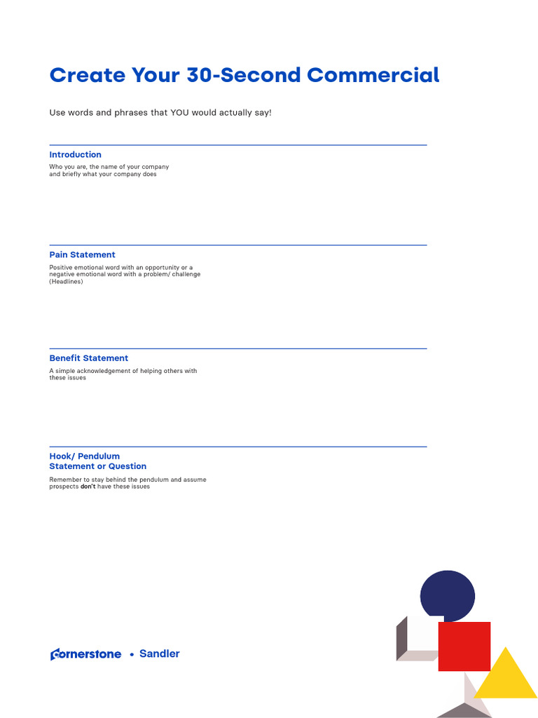 Crafting Your 30-Second Commercial | PDF