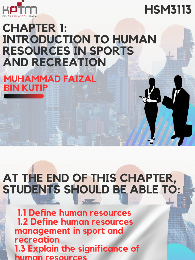 Chapter 1 Introduction To HRM in Sports and Recreation | PDF