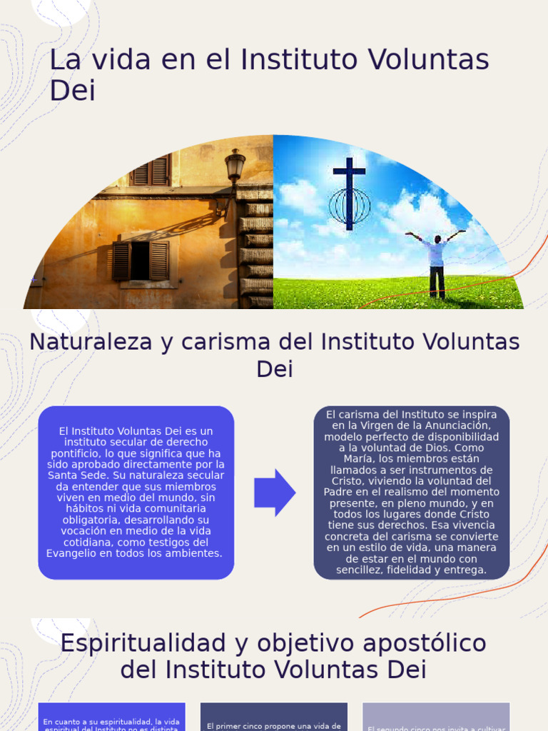 La Vida en El Instituto Voluntas Dei | PDF | Cristo (título) | María, madre de Jesús