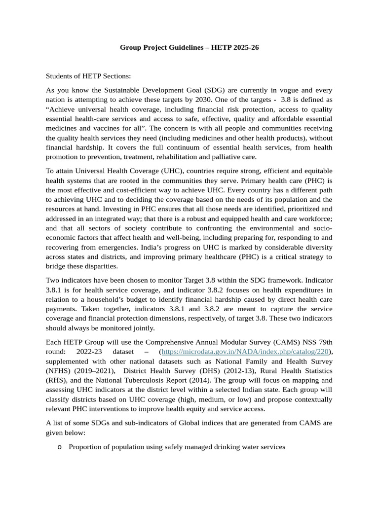 HETP 2025-26 Group Project Guidelines | PDF | Social Programs | Public Services