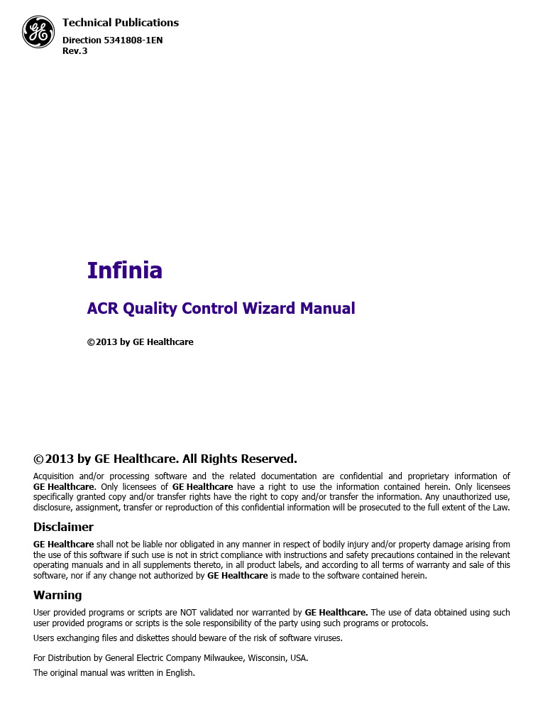 Infinia ACR QualityControl | PDF | Graphical User Interfaces | Window (Computing)