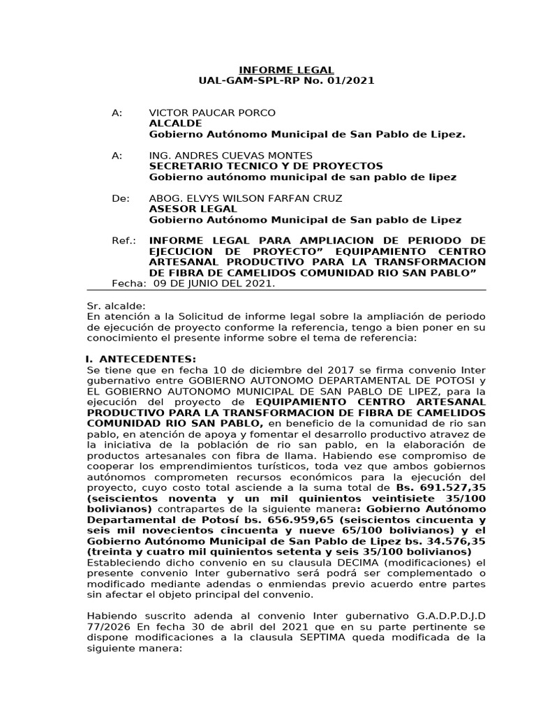 Informe Legal sobre Ampliación SISIN Web | PDF | Estado (política ...