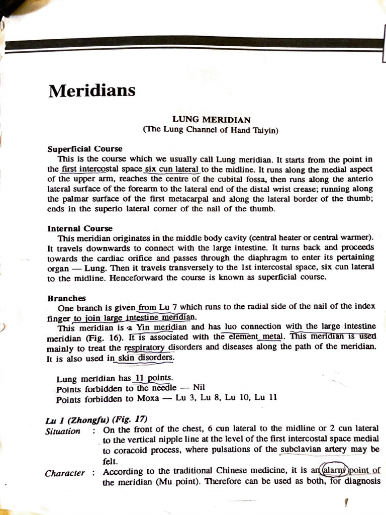 Lung and LI Meridian | PDF | Hand | Thumb
