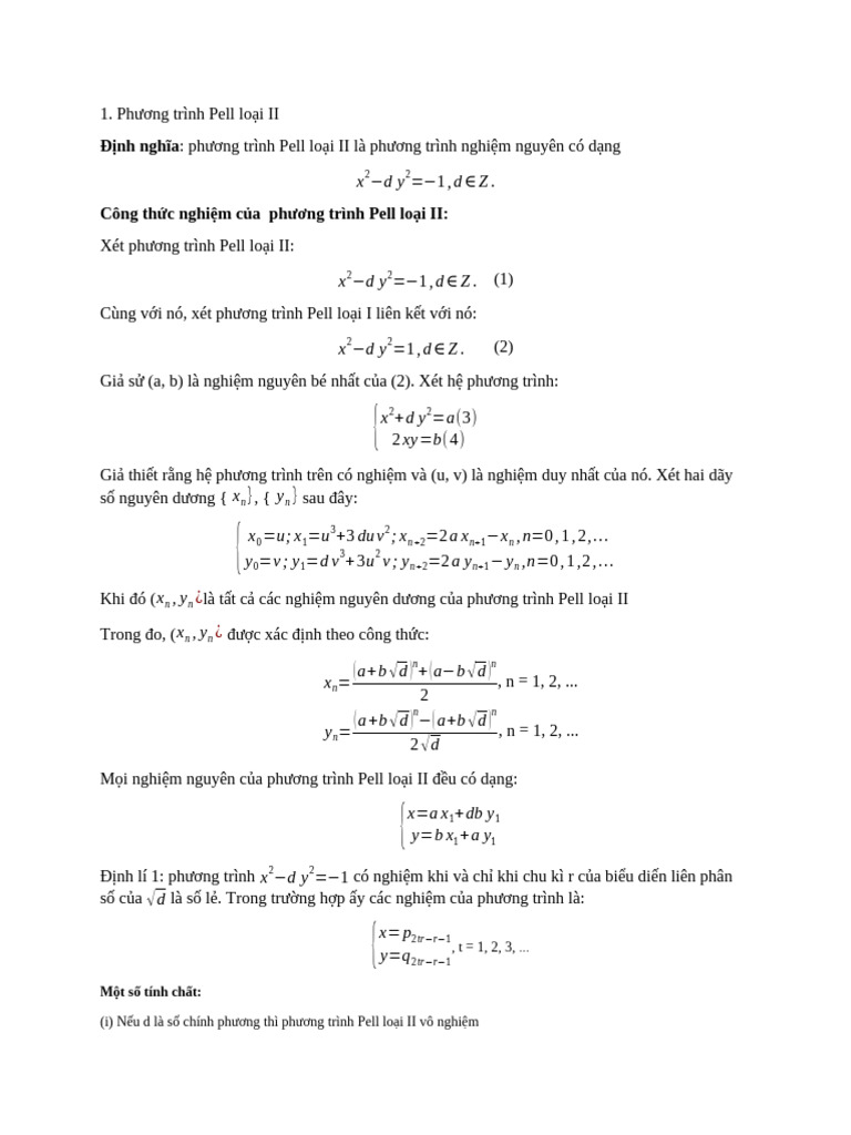 Inpositive Pell Equation | PDF