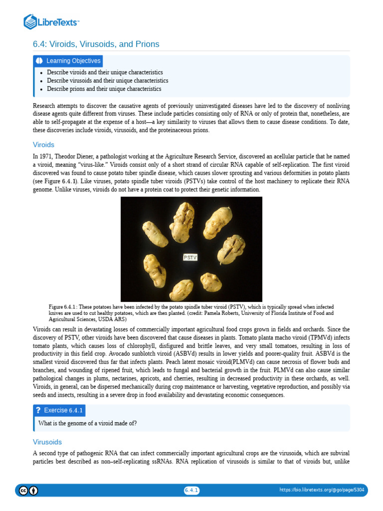 Iisc Notes Viroids Virusoids and Prions | PDF | Human Diseases And ...