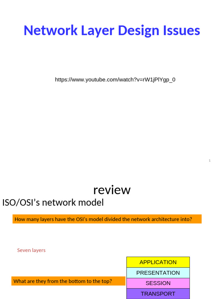 20-22 Network Layer Design Issues | PDF | Computer Network | Routing