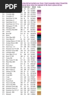 J&P Coats Embroidery Floss Color Chart | PDF | Visual Perception ...