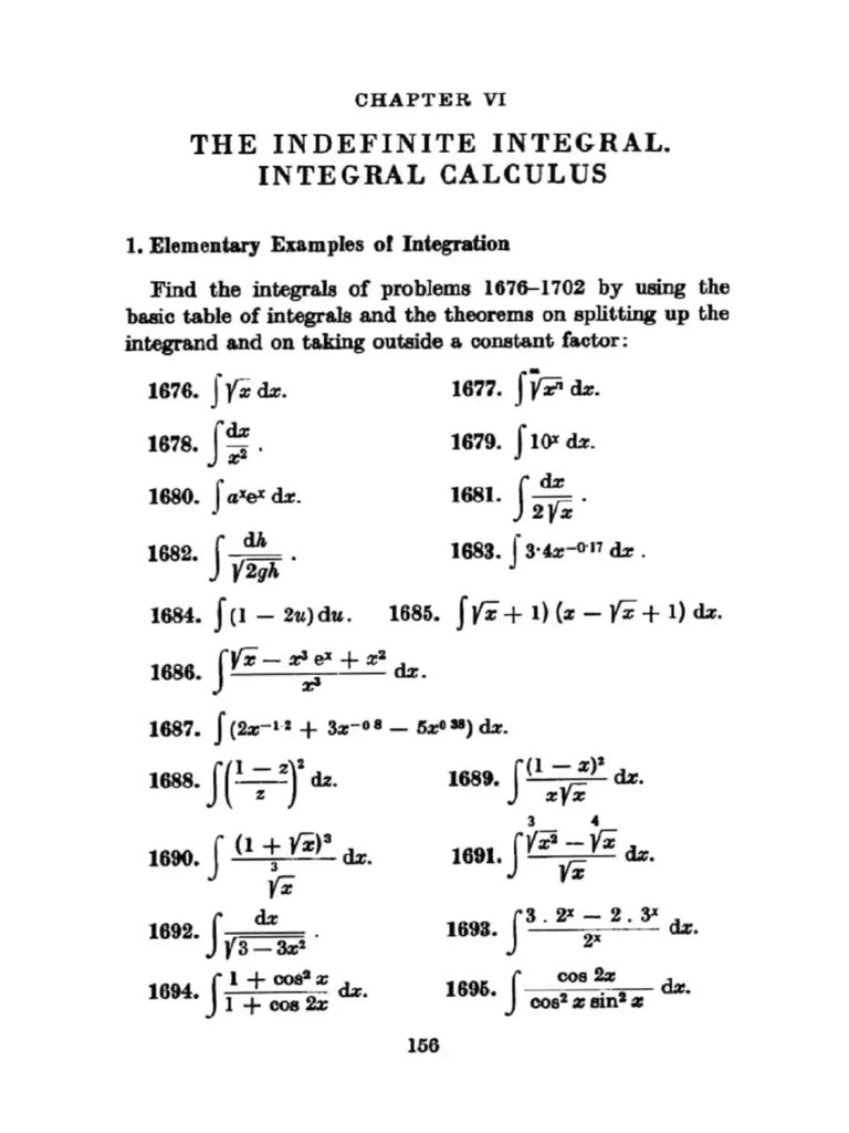 GN Berman Indefinite Integration | PDF