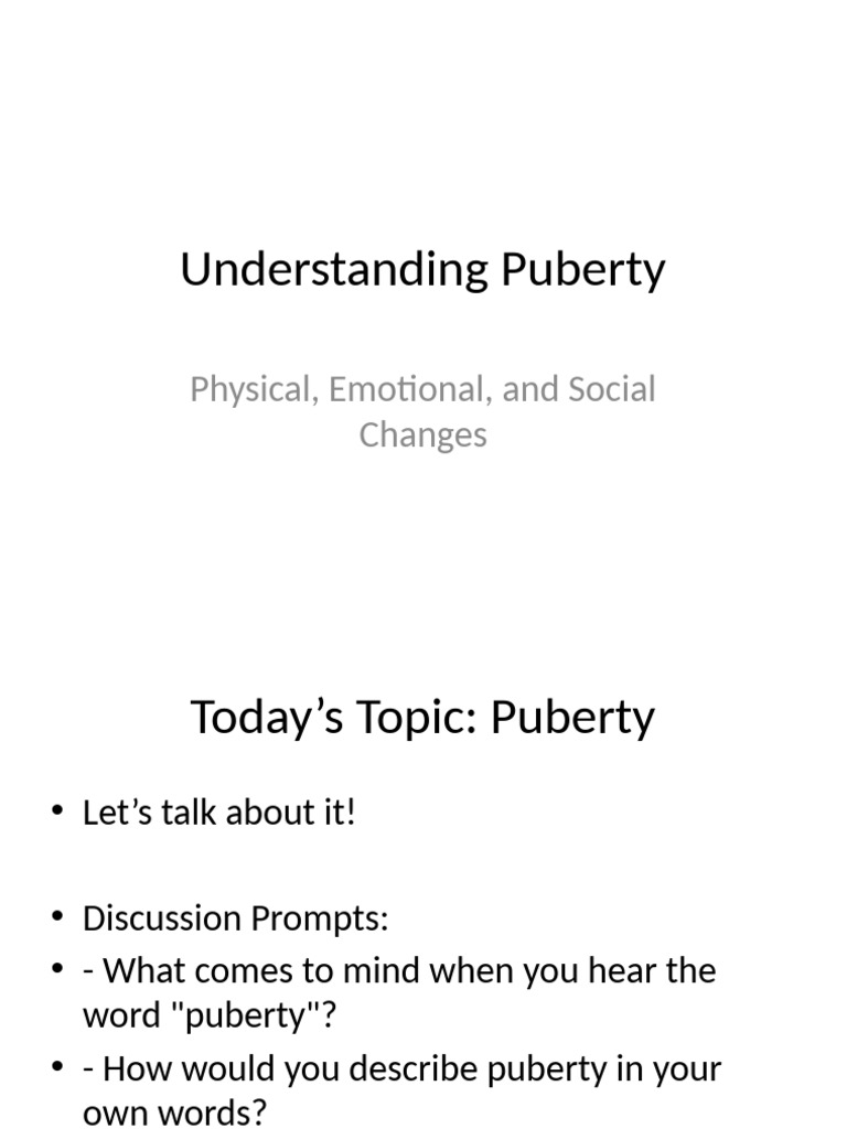 Puberty Lesson Plan With Images | PDF