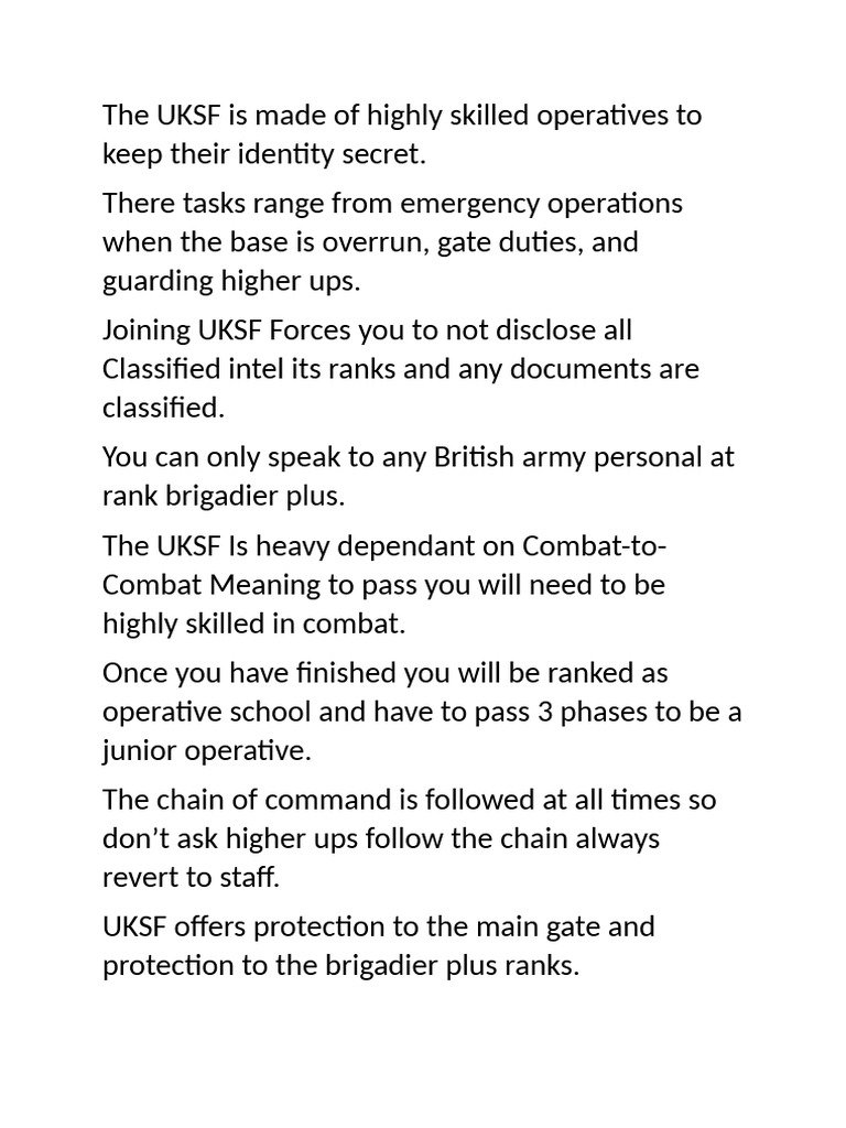 The UKSF Is Made of Highly Skilled Operatives To Keep Their Identity ...