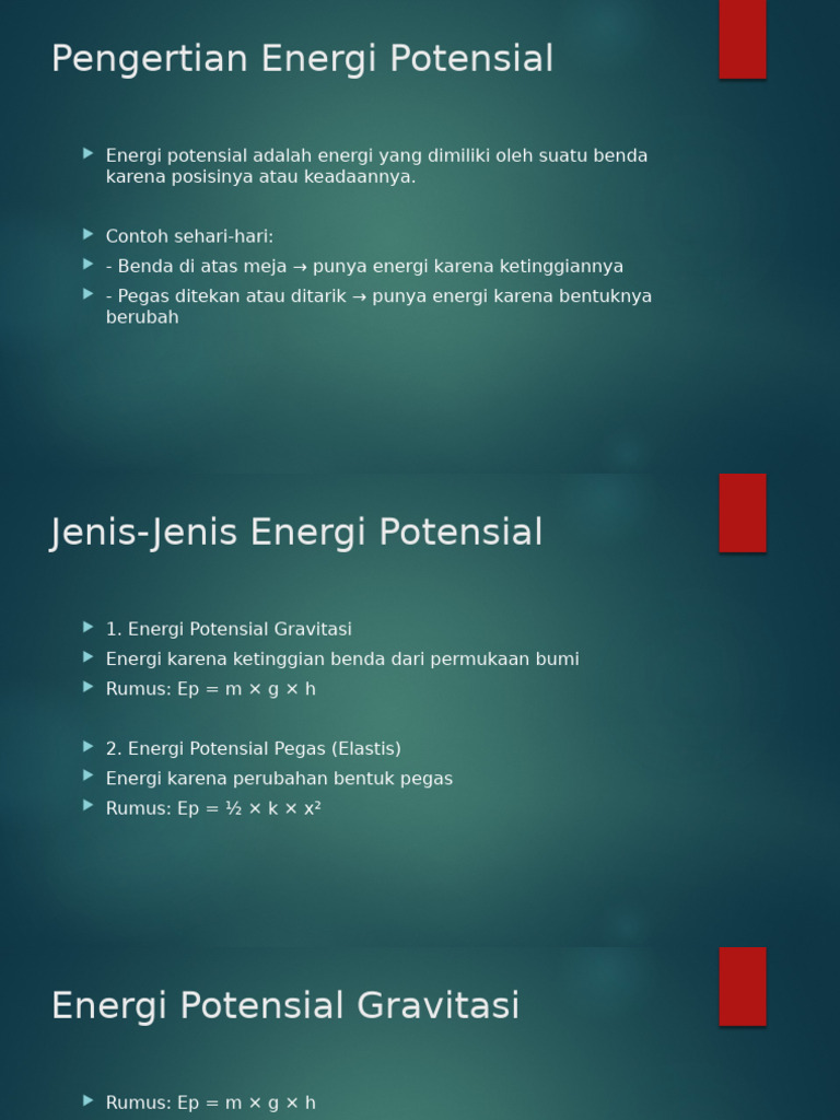 Energi Potensial Presentasi | PDF