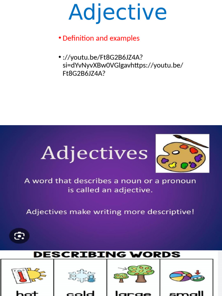 Adjective Presentation Grade 4 | PDF