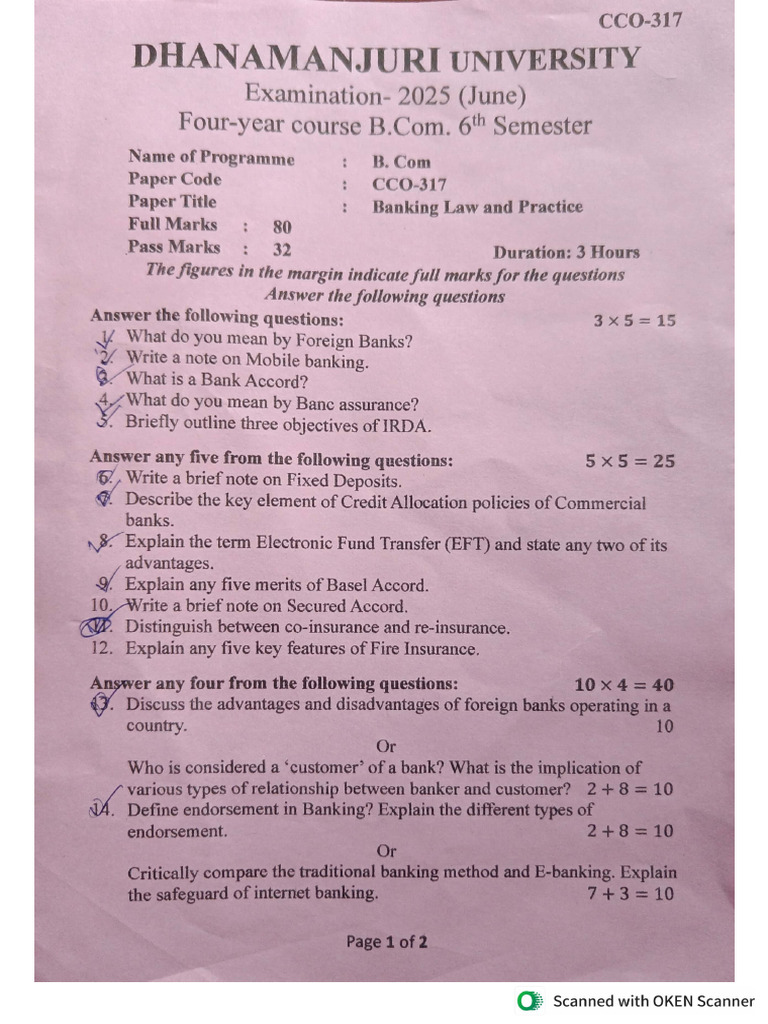 6sem Xm Question | PDF