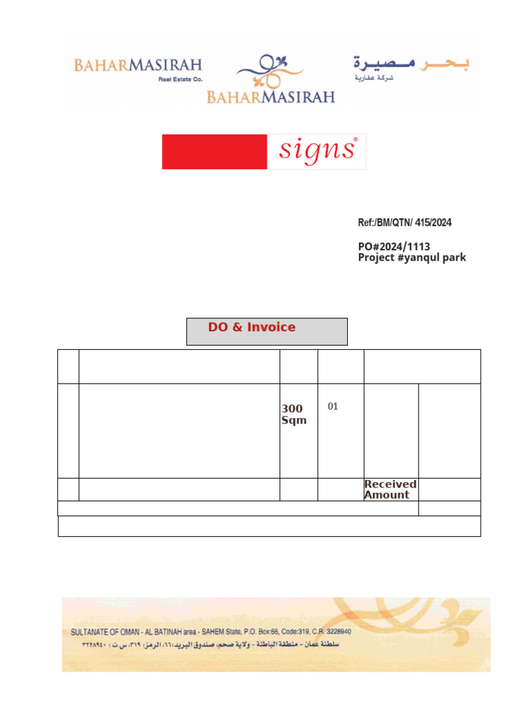 GI Sheets Hoarding Wall Invoice Details | PDF