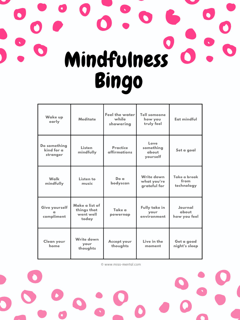Mindfulness Bingo Activities List | PDF