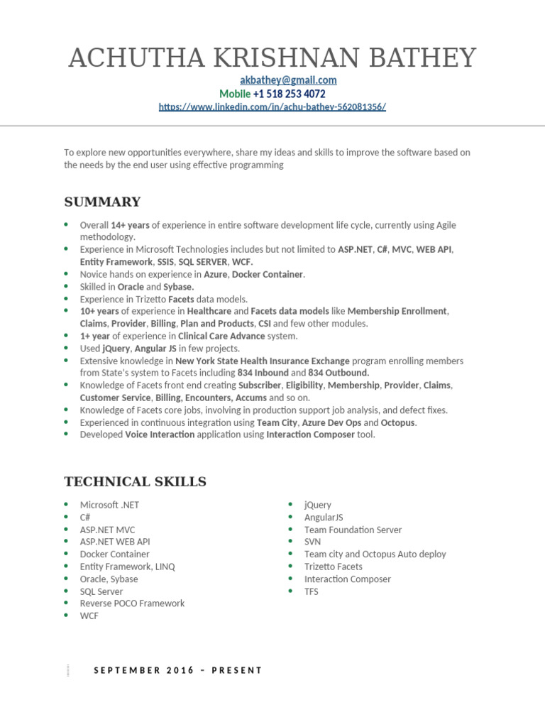 Achutha Krishnan Bathey | PDF | Entity Framework | Databases