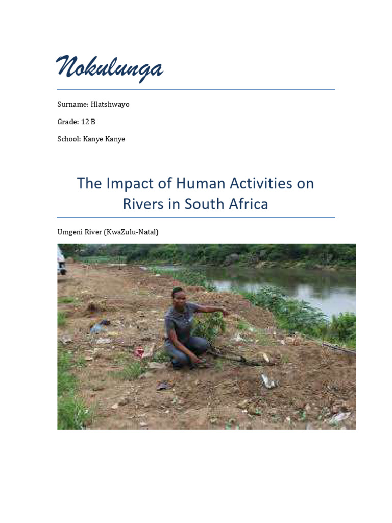Impact of Human Activities On Rivers SA | PDF | Water Pollution | River