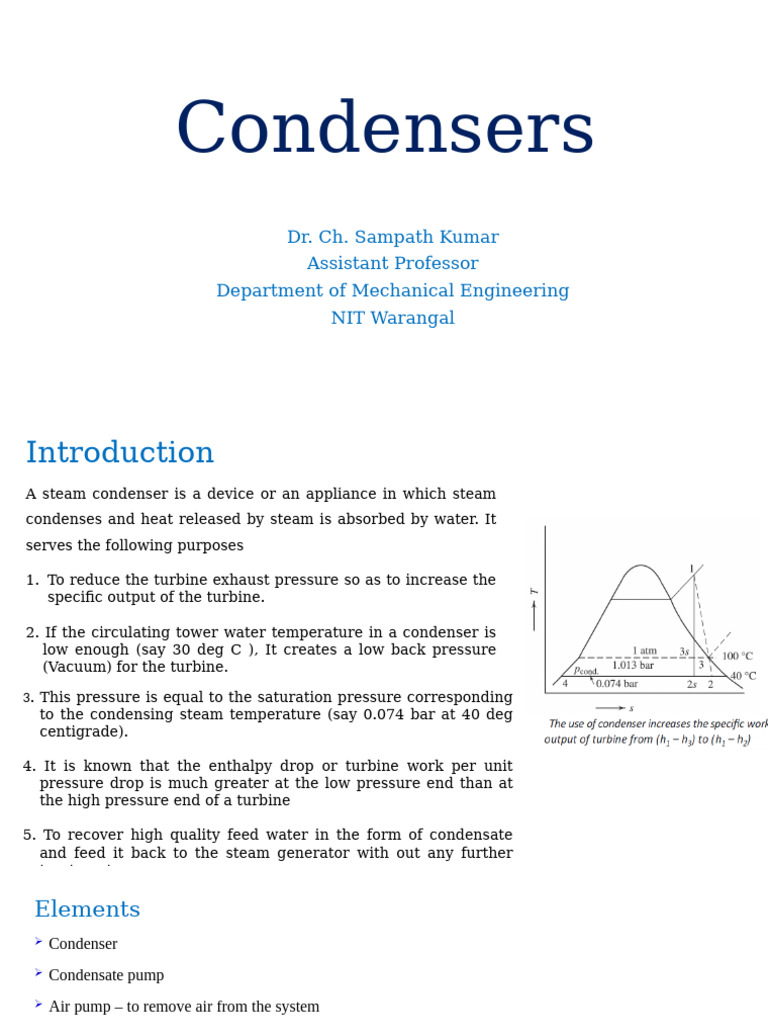 Condensers | PDF | Vacuum | Steam