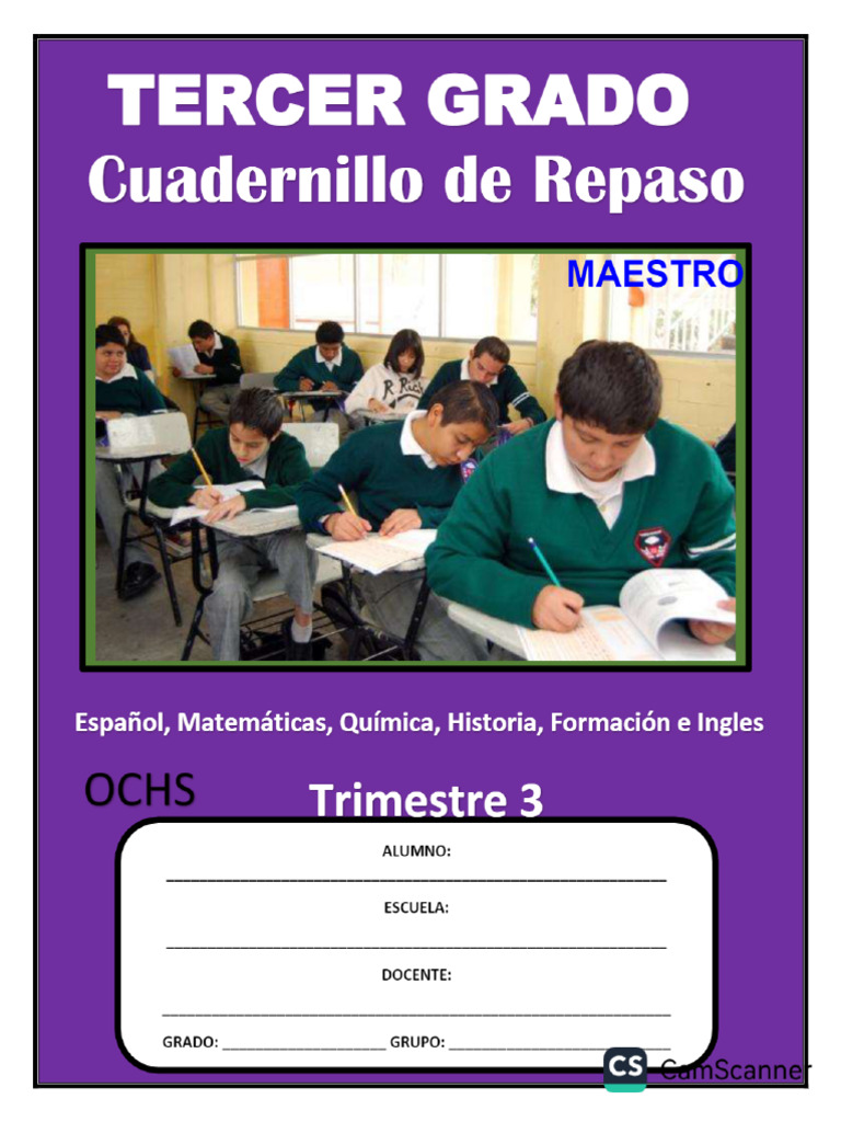 Cuadernillo Repaso 3° Maestro 3° Trimestre 2017 | PDF